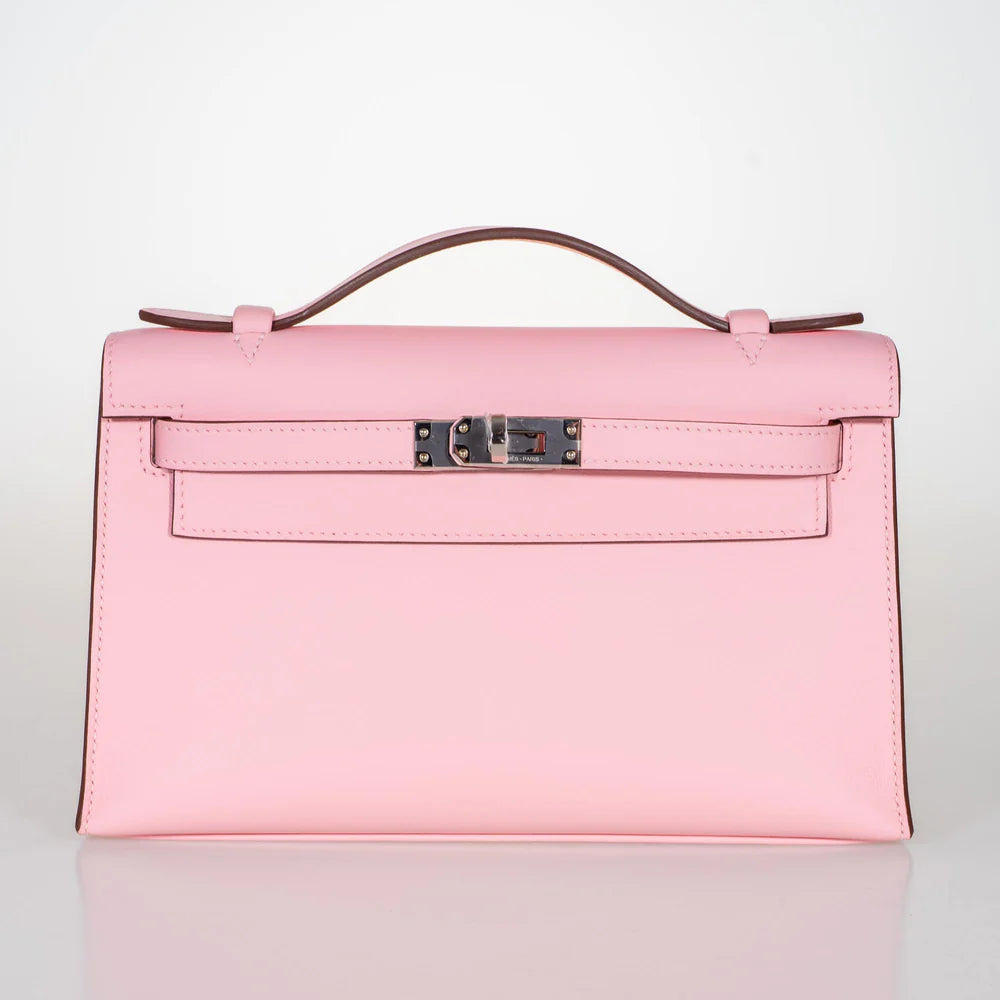 Hermès Kelly Mini Pochette – Rose Sakura Swift with Palladium Hardware ...